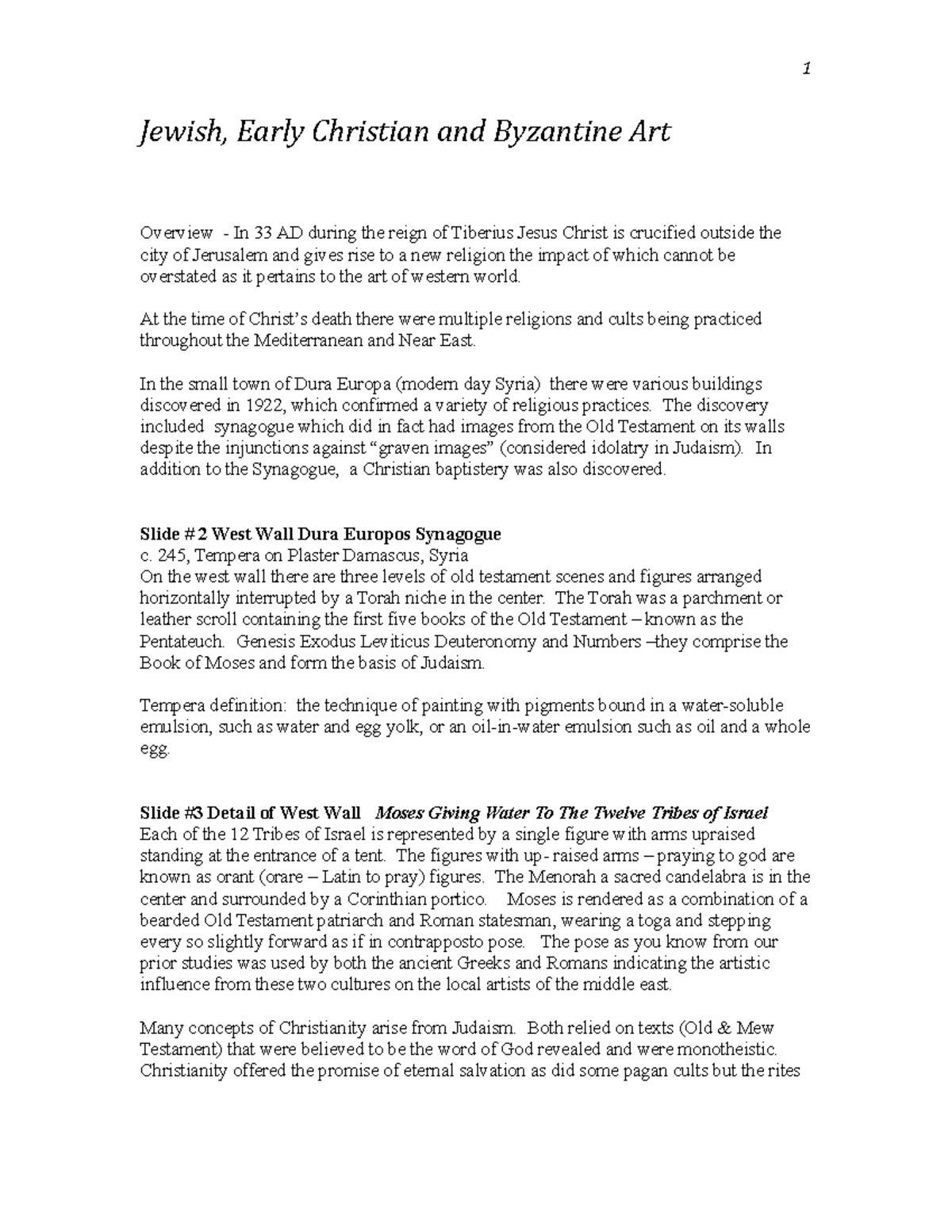 7 Study Guide - Jewish Early Christian and Byzantine Art - Jewish ...