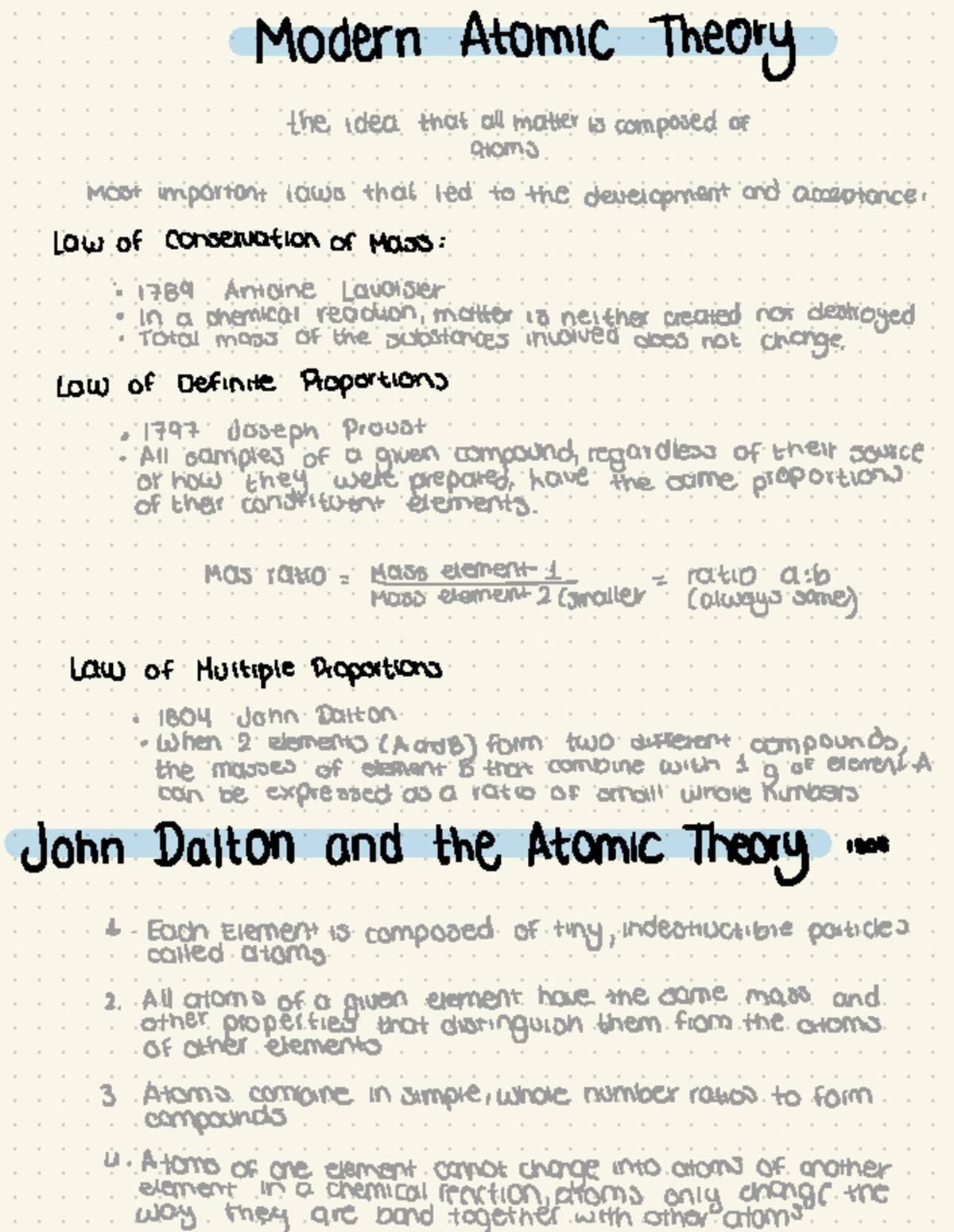 Chemistry Lecture - Modern Atomic Theory - Modern Atomic Theory the ...
