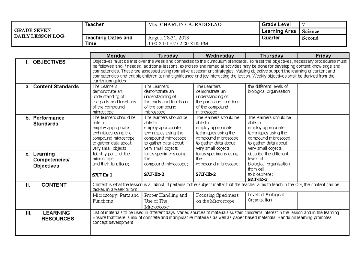 400435383 387534229 Dll Science Grade 7 2nd Grading 2 docx - GRADE ...