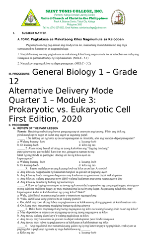 English 10-Q2- Module NO.1- Argumentation - SAINT TONIS COLLEGE, INC ...