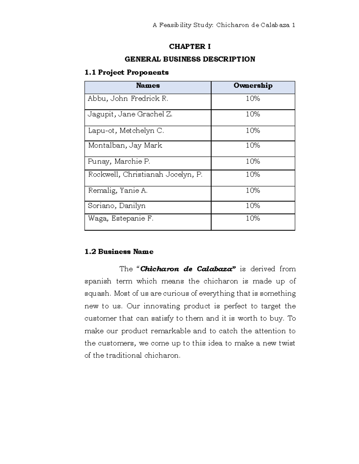 Final Output - LECTURE - CHAPTER I GENERAL BUSINESS DESCRIPTION 1 ...