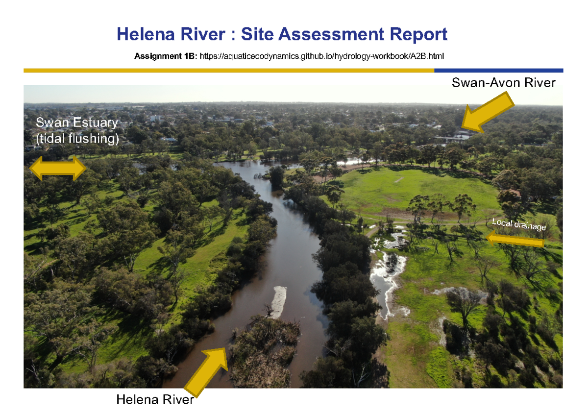 Worshop for Site - Helena River : Site Assessment Report Helena River ...