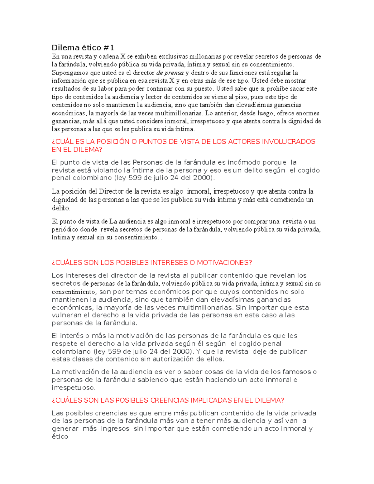 Dilema étic1 trabajo de etica unad - Dilema ético En una revista y ...