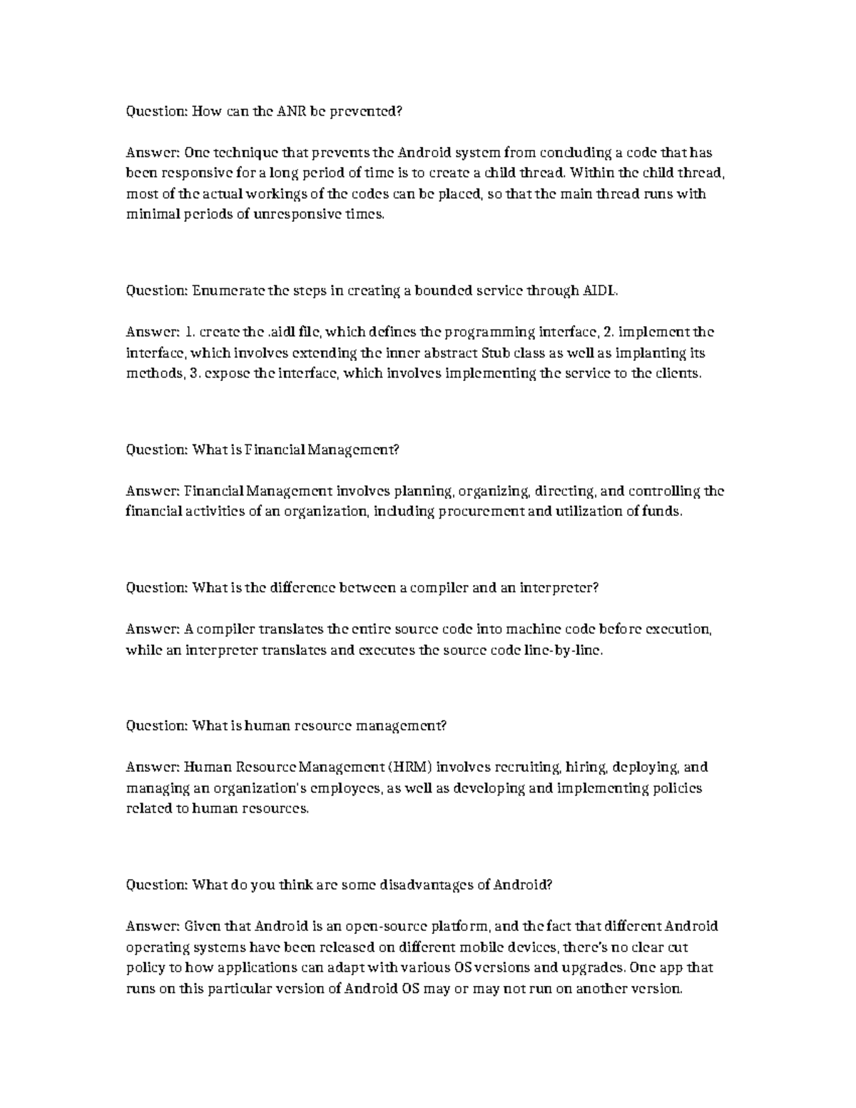 Panamist distensible enwove - Question: How can the ANR be prevented ...