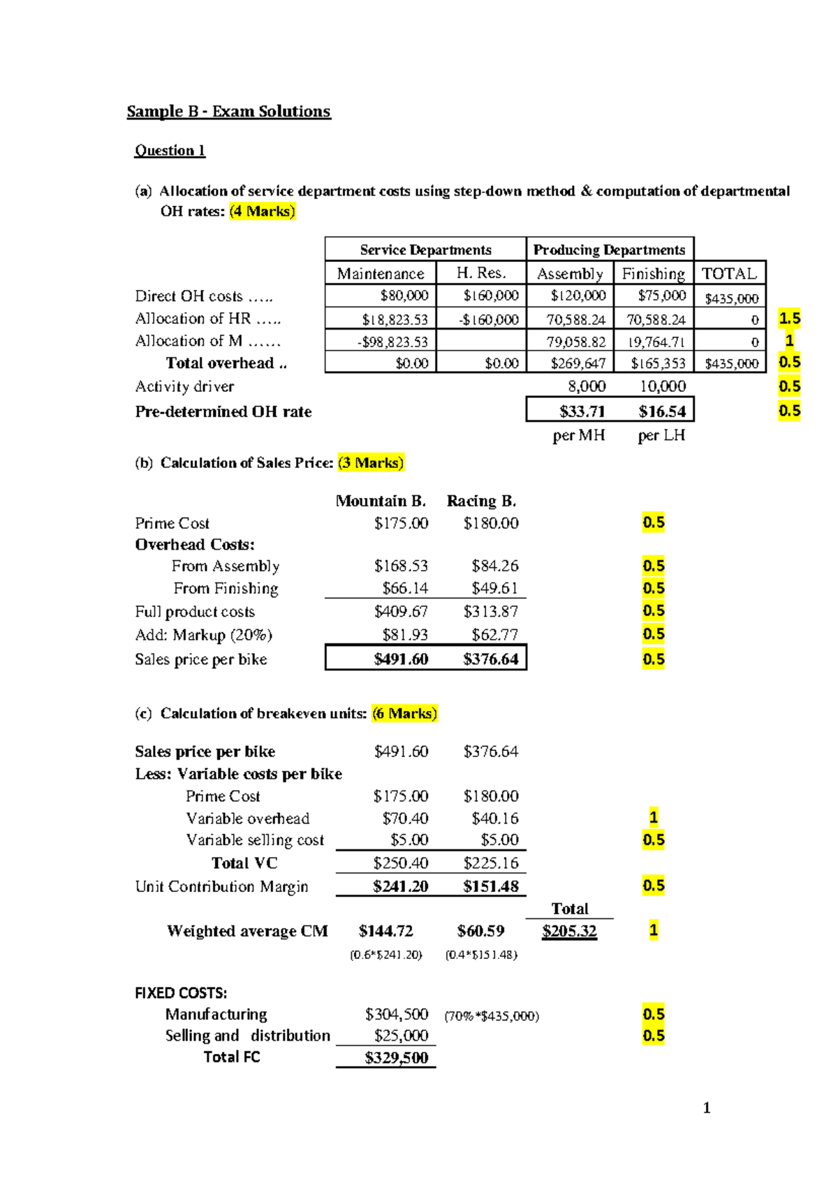 Sample/practice exam August, questions and answers - Sample B - Exam ...