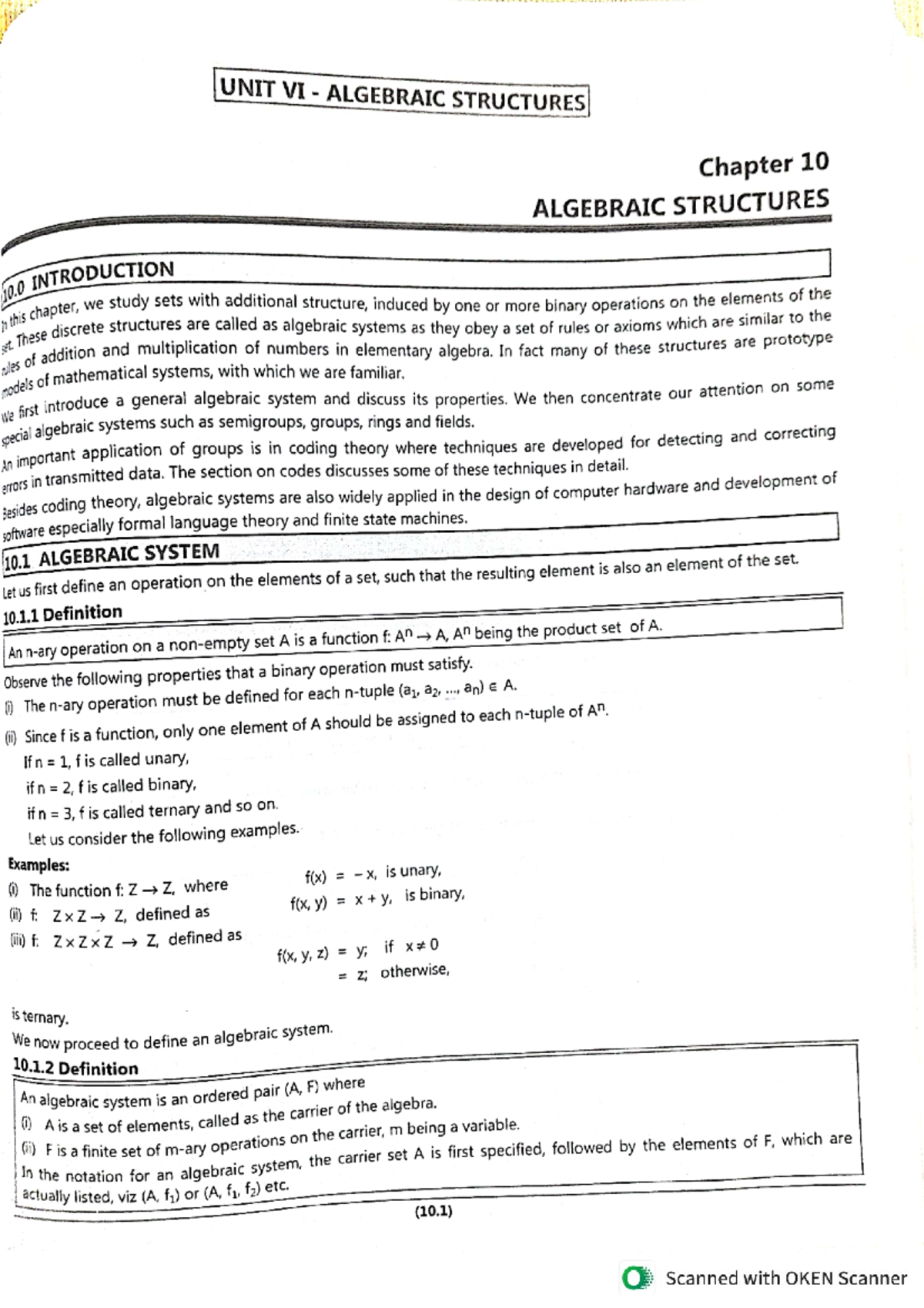 Algebraic structures - DM - Computer Engineering - Studocu