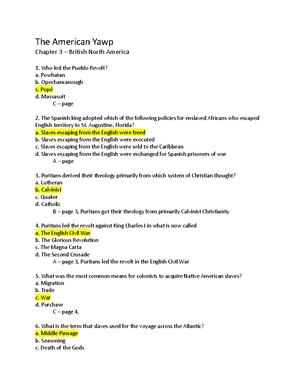 American Yawp Chap. 4 - The American Yawp Chapter 4 – Colonial Society ...