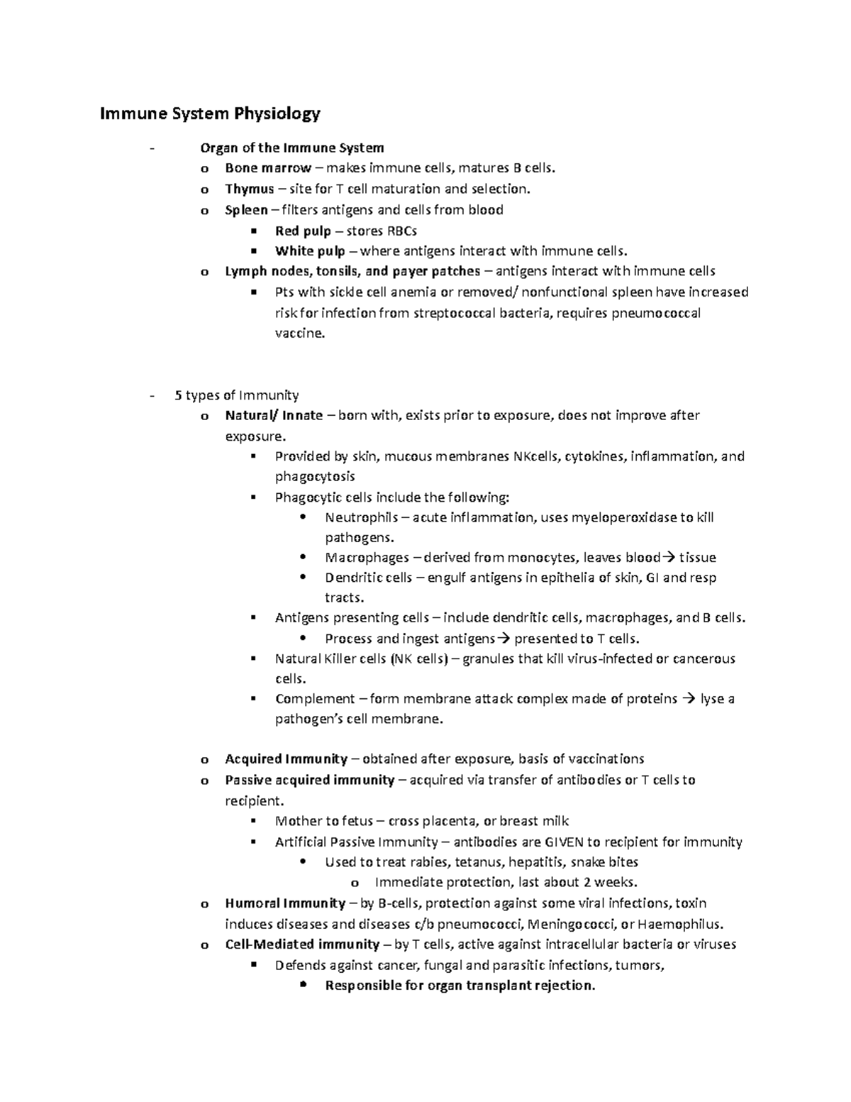 Immune System and Infectious Disease - Immune System Physiology Organ ...