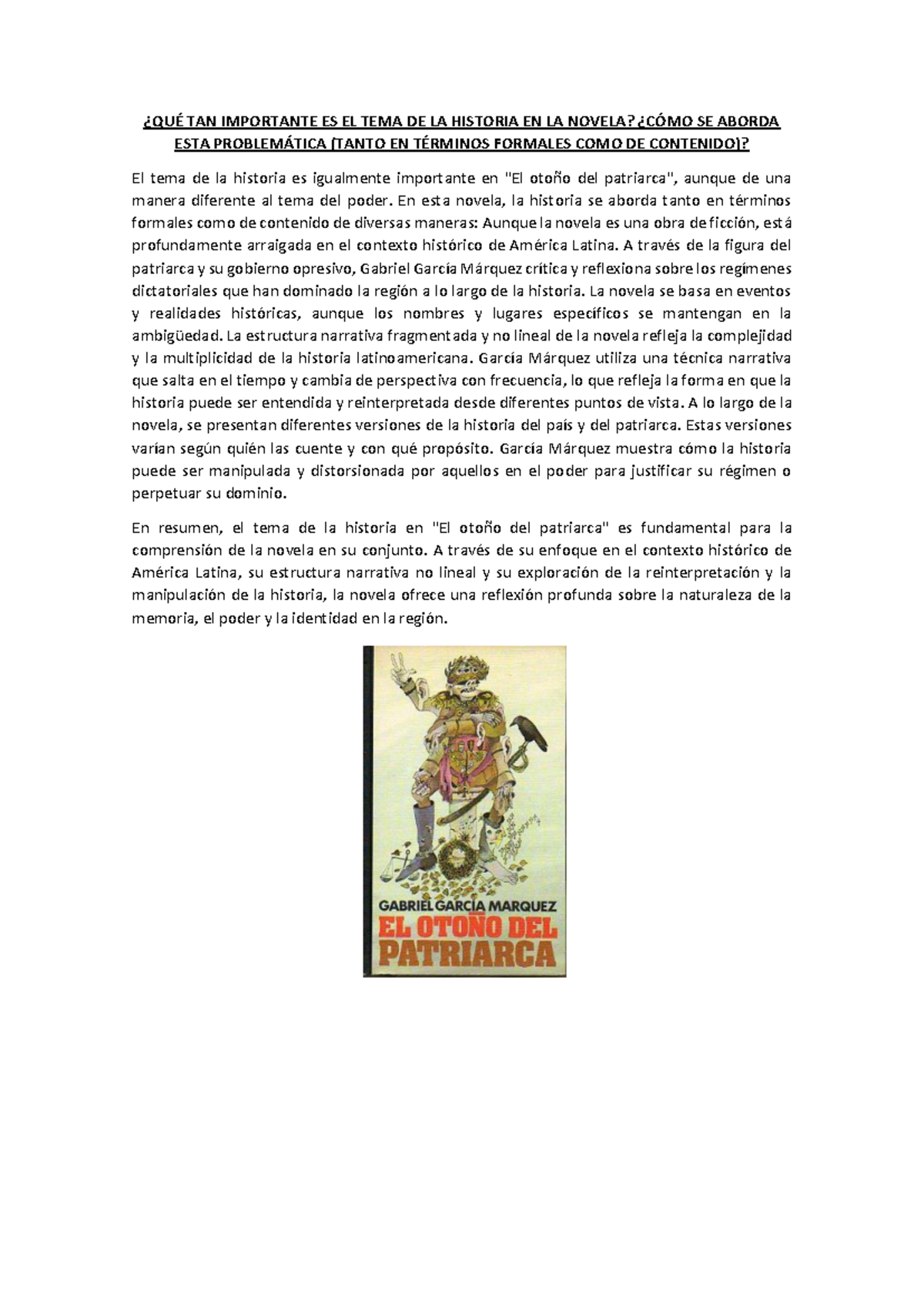 Importancia de la historia en la novela - ¿QUÉ TAN IMPORTANTE ES EL ...