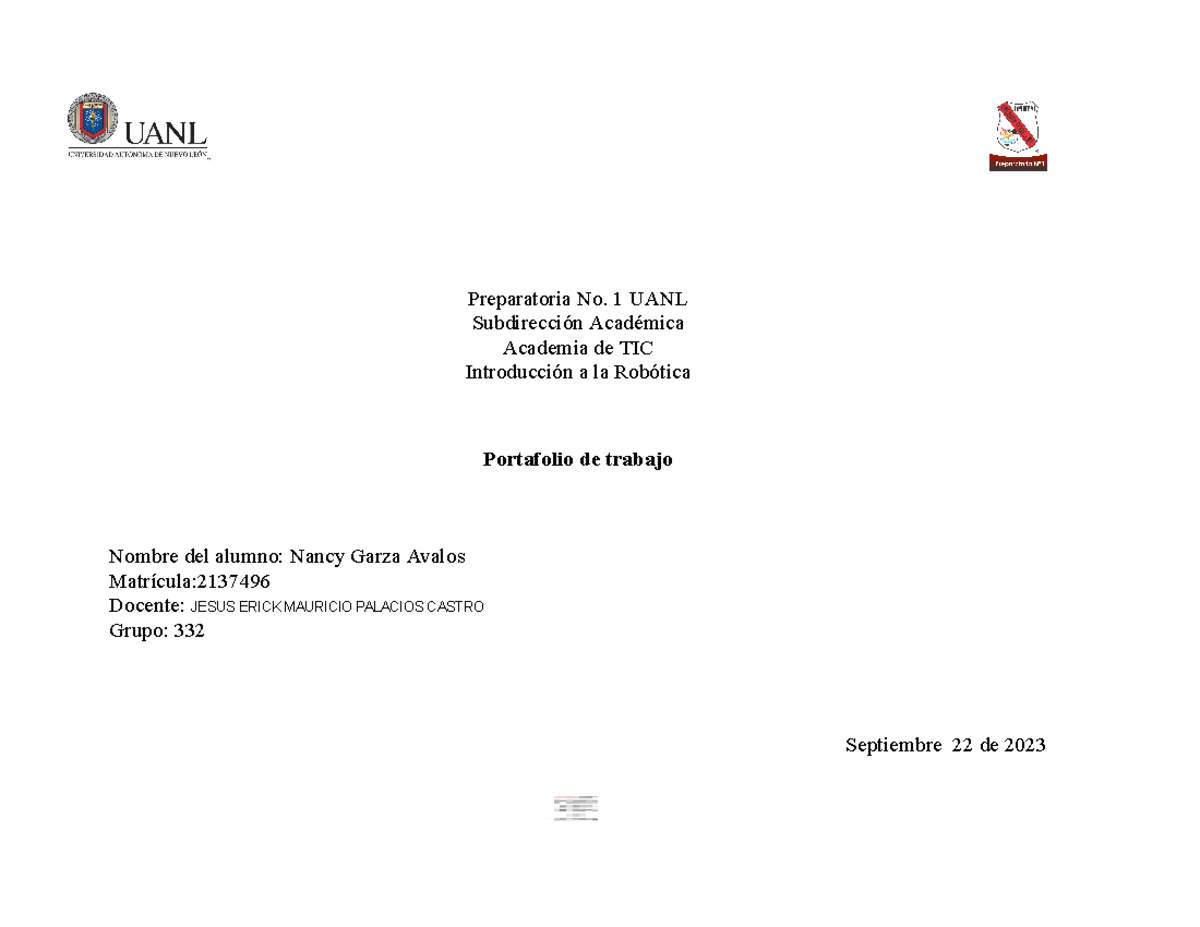 Portafolio 3a IAR AAML - fnf - Preparatoria No. 1 UANL Subdirección ...