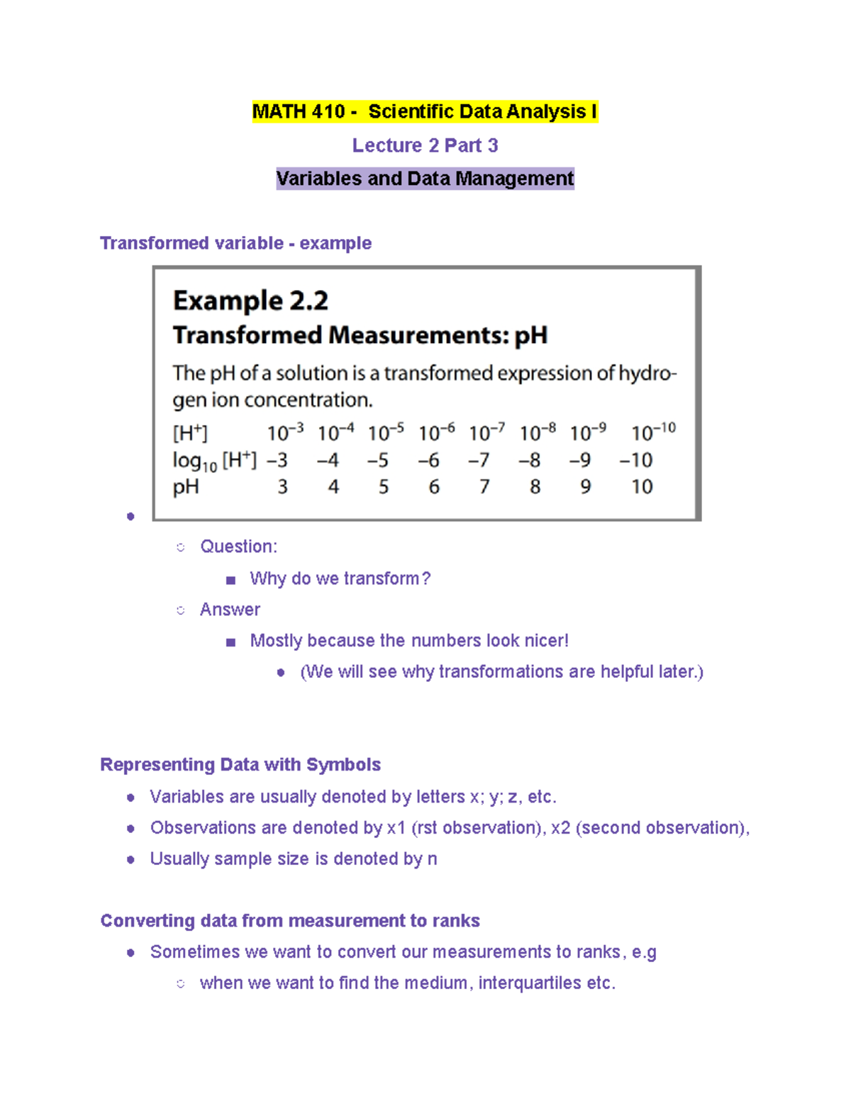 MATH 410 Lecture 2 Part 3 Fall 2020 - MATH 410 - Scientific Data ...