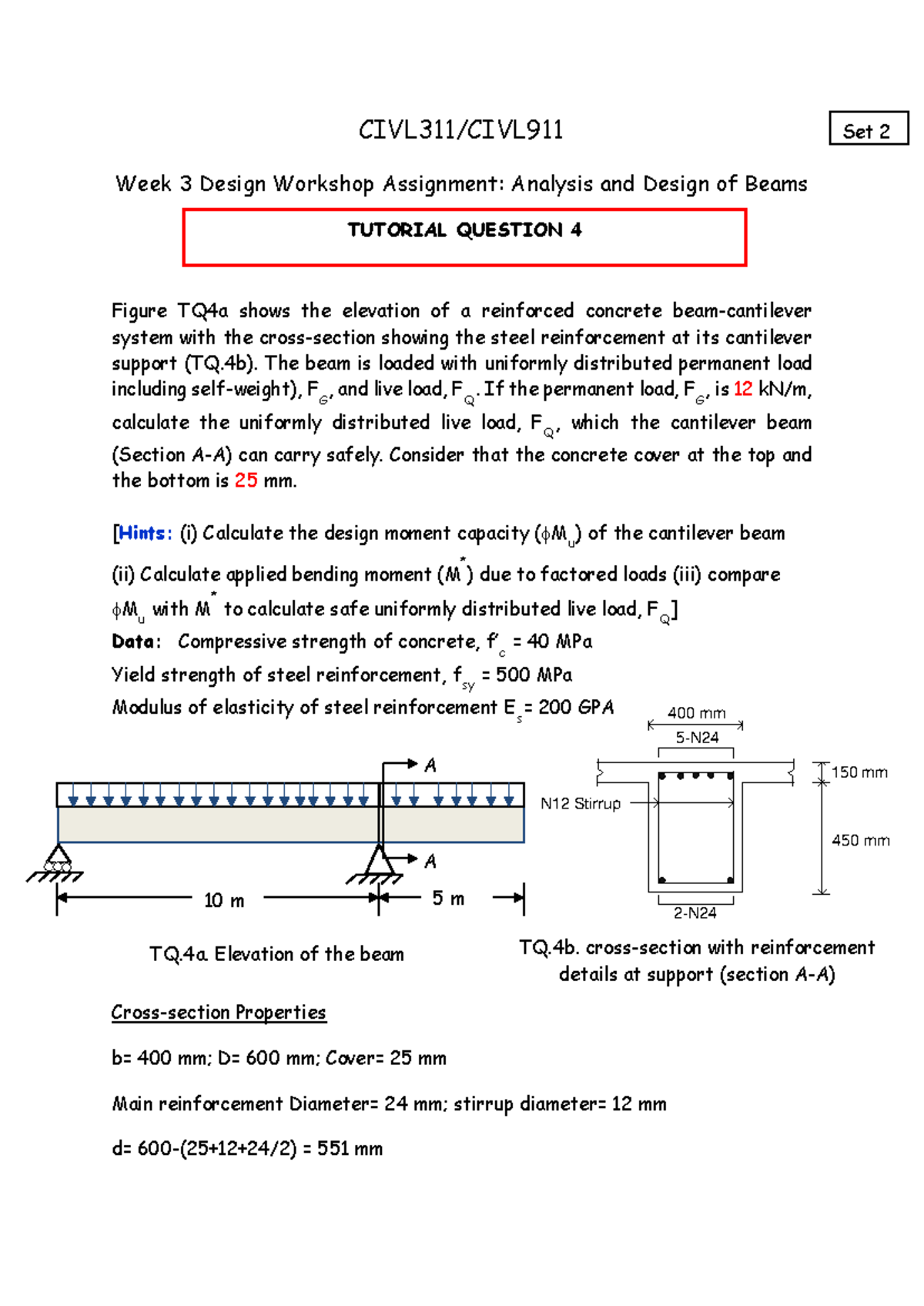 CIVL311 CIVL911 2023 DW3 Assessment Task Feedback - CIVL311/CIVL Week 3 Design Workshop ...