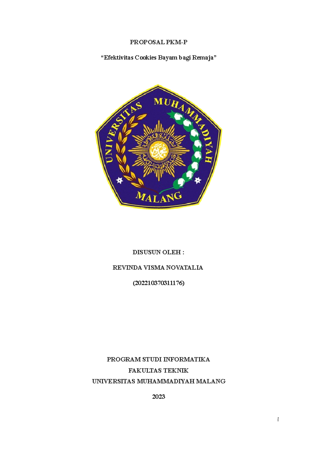 Proposal PKM newww - contoh pendahuluan - PROPOSAL PKM-P “Efektivitas ...