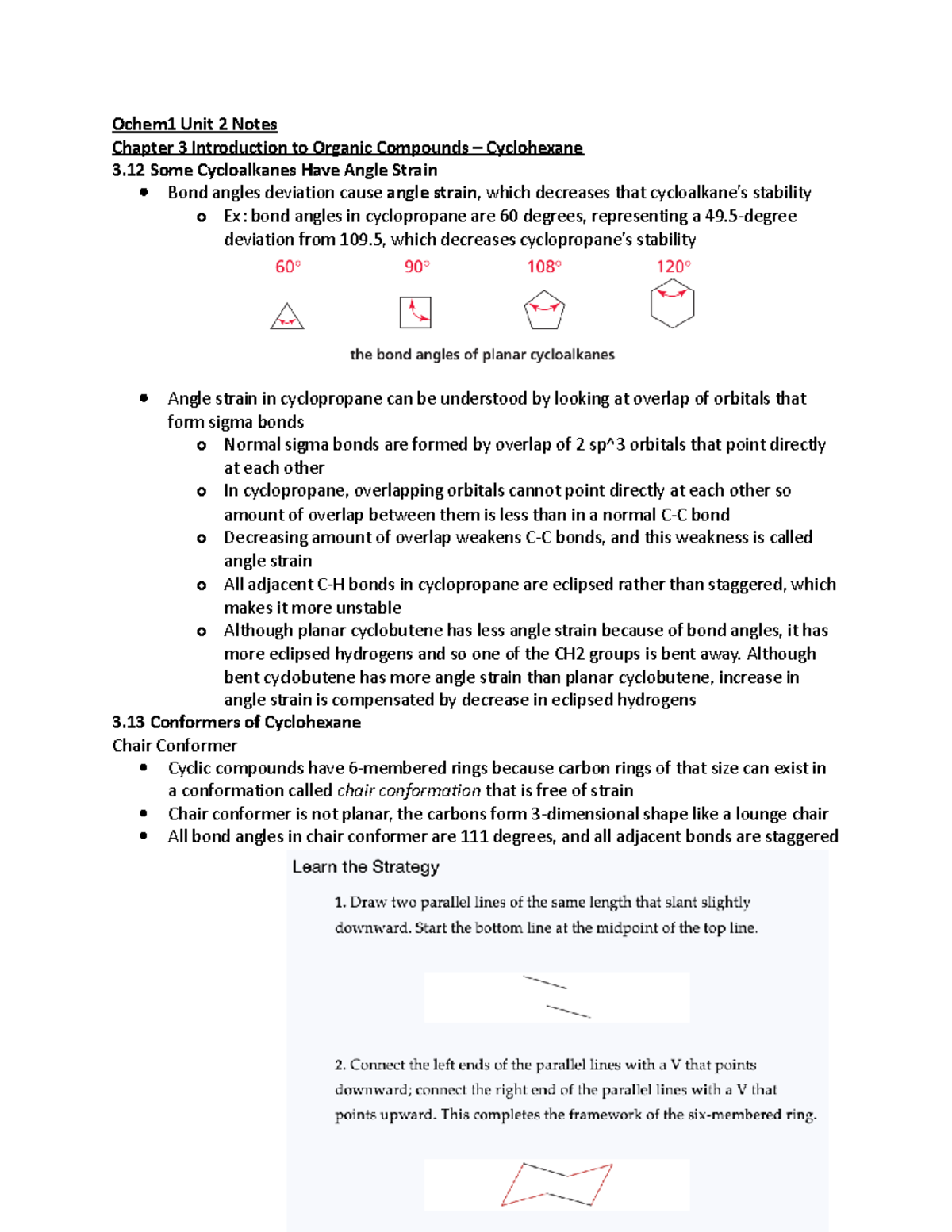 Ochem 1 Unit 2 Notes - unit 2 orgo - Ochem1 Unit 2 Notes Chapter 3 ...