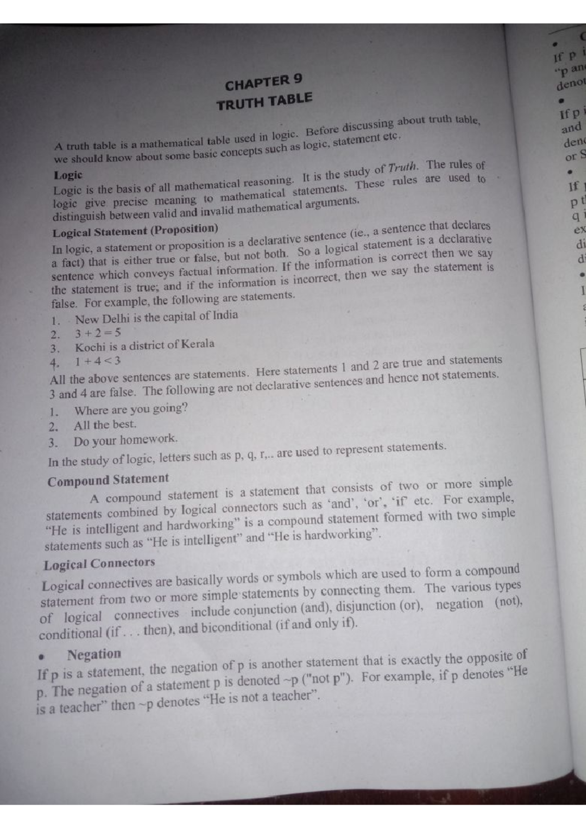 Truth table -9 - Useful - Business Statistics and Basic Numerical Skills - Studocu