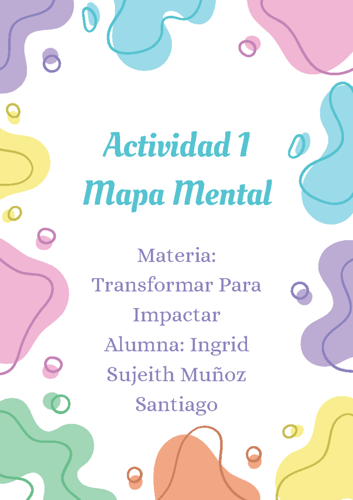 Mapa mental act. 1, transformar para impactar - Actividad 1 Mapa Mental ...
