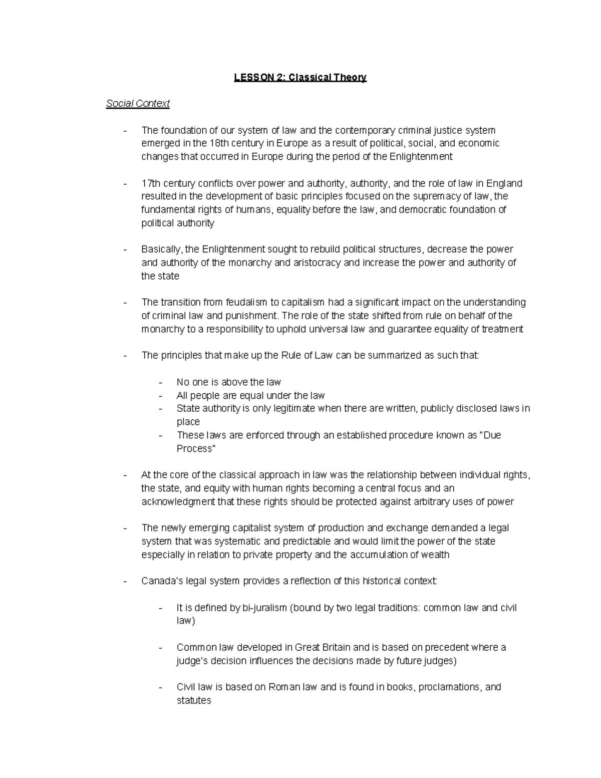 CH2 - Classical Theory - Lecture notes 2 - LESSON 2: Classical Theory ...