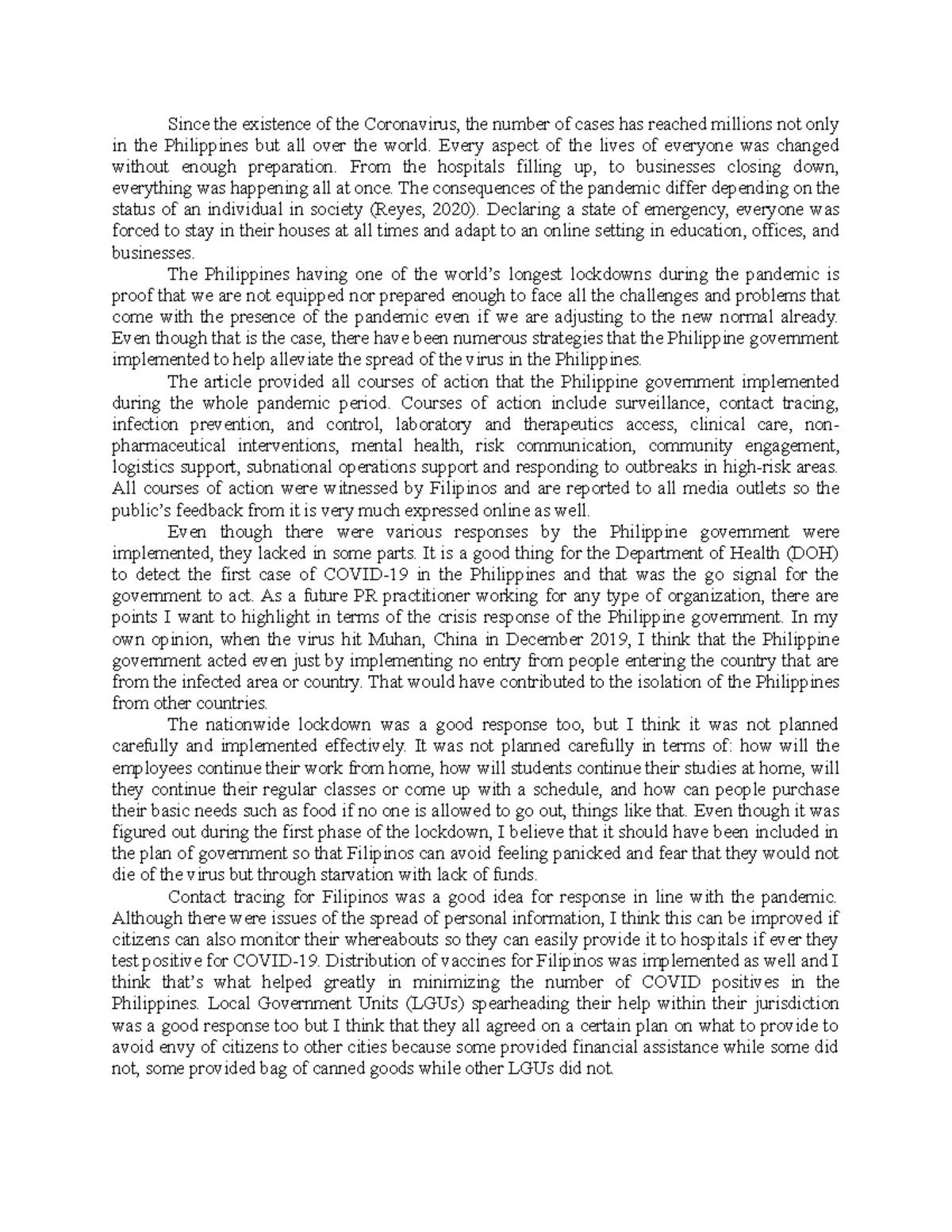 Covid - Classmate - Homework - Since the existence of the Coronavirus ...