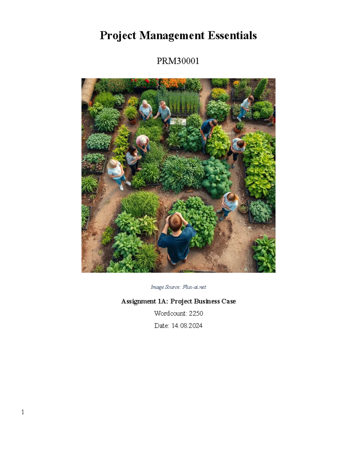 PRM30001 A1A Business Case - Project Management Essentials PRM Image ...