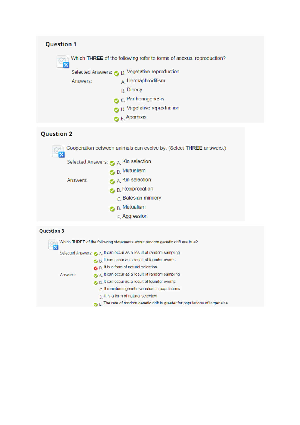 Evolution and Diversity MCQs (1) - Studocu