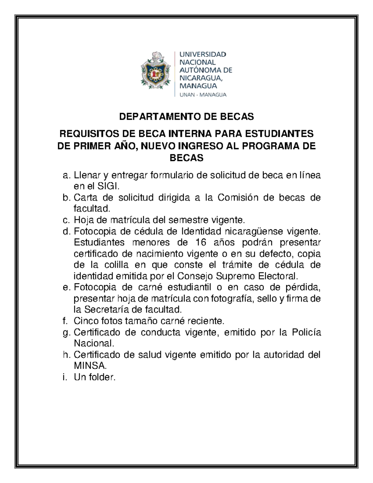 Requisitos-solicitud-beca - REQUISITOS DE BECA INTERNA PARA ESTUDIANTES ...