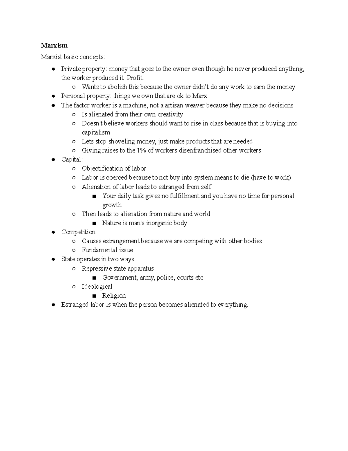 Literary Theories - Marxism Unit - Marxism Marxist basic concepts ...