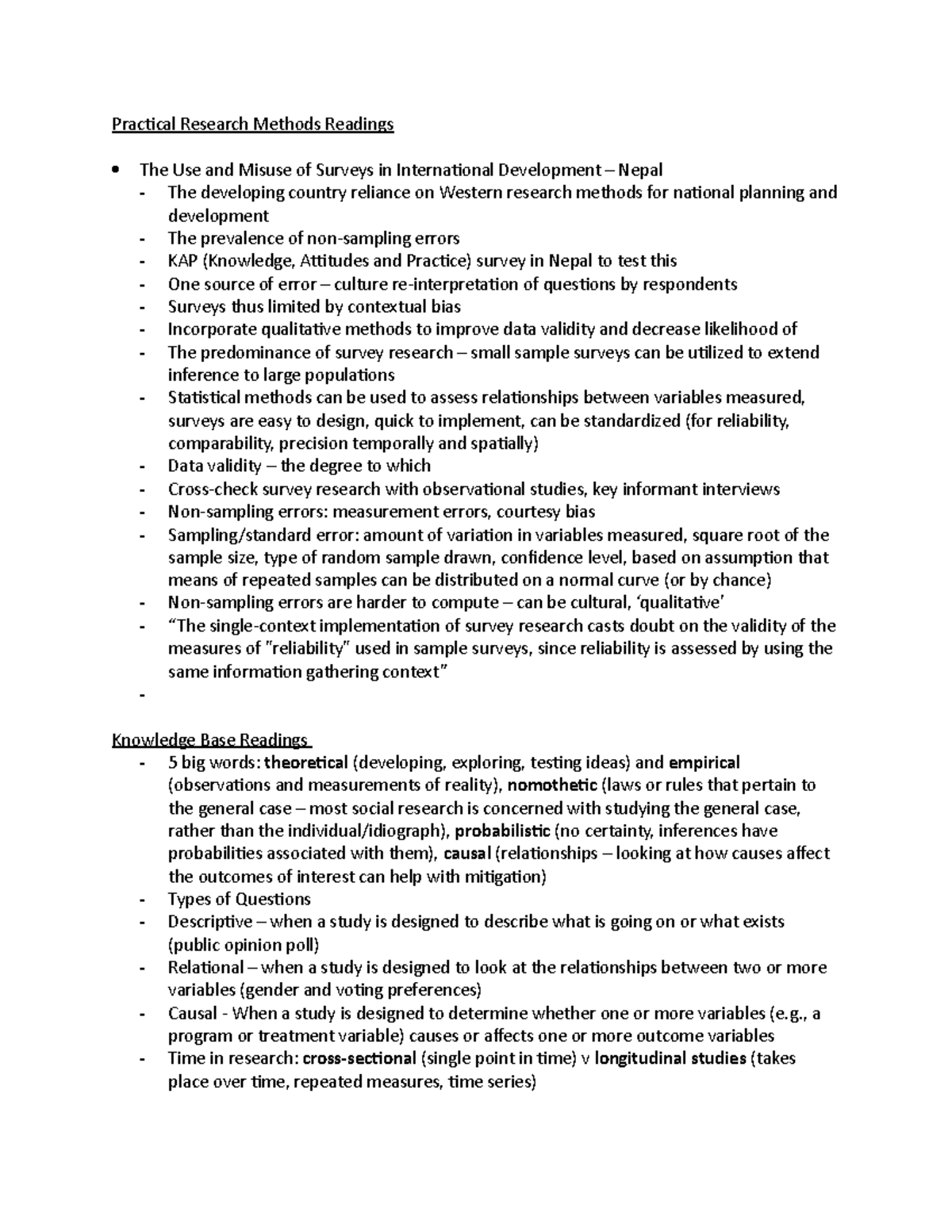 Practical Research Methods Readings - , a program or treatment variable ...
