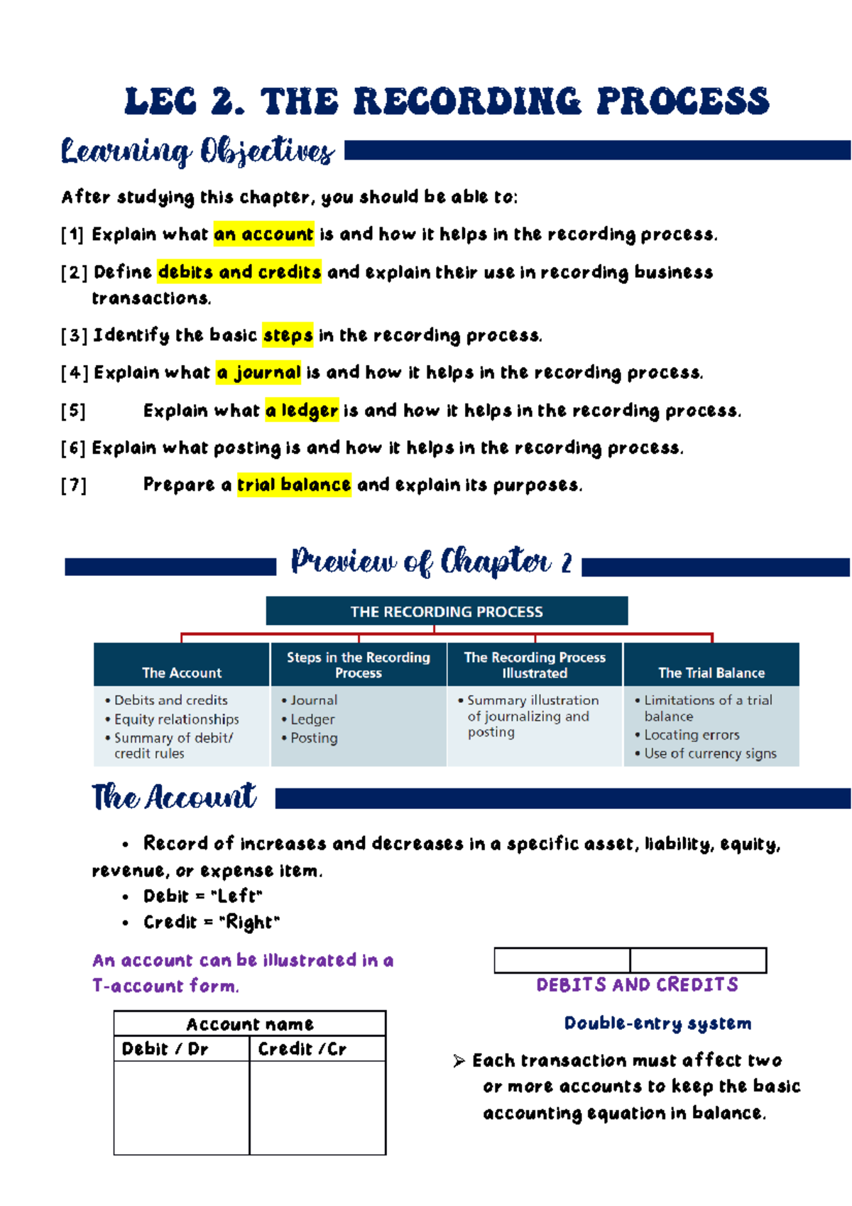 POA lec 2 - adâd - lec 2. The Recording Process Learning Objectives After studying this chapter ...