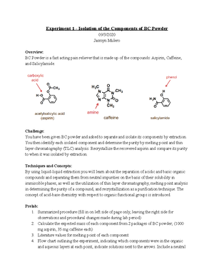 Chem 237 prelab 2 - Experiment 2: Preparation of Synthetic Banana Oil ...