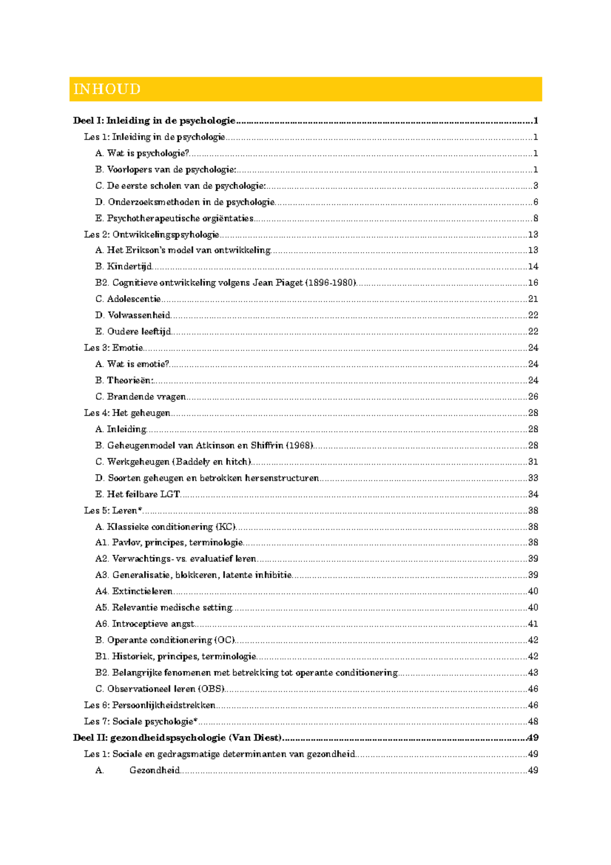 Inleiding medische psychologie samenvatting - INHOUD Deel I: Inleiding ...