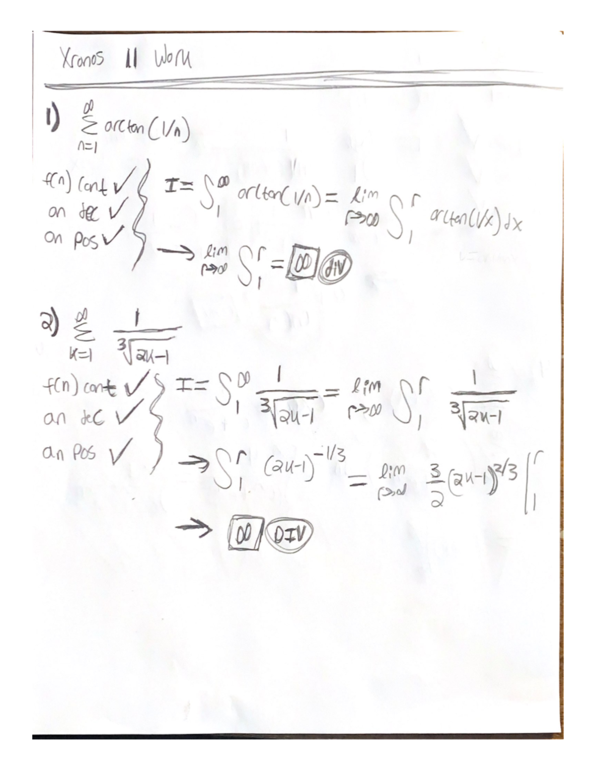 Xronos 11 Work - Ian manly practice homework problems from office hours ...