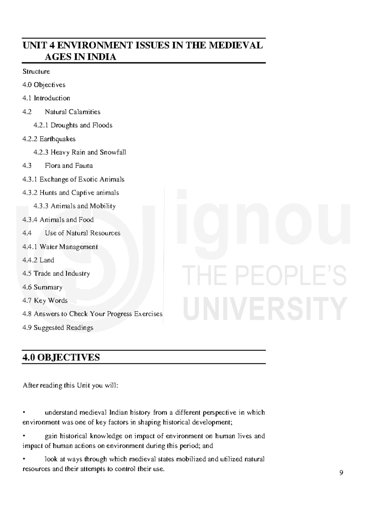 Unit-4 - I'm a student - UNIT 4 ENVIRONMENT ISSUES IN THE MEDIEVAL AGES ...