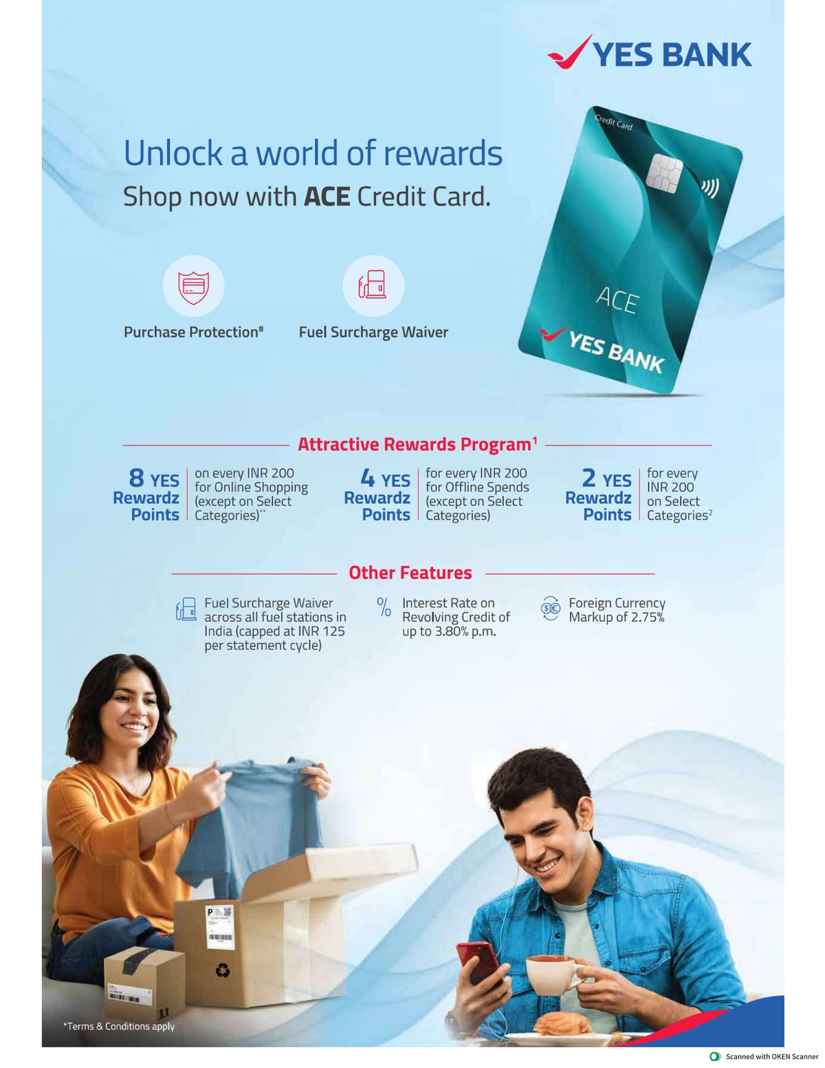 ACE CARD - YES BANK Unlock a world of rewards Shop now with ACE Credit ...