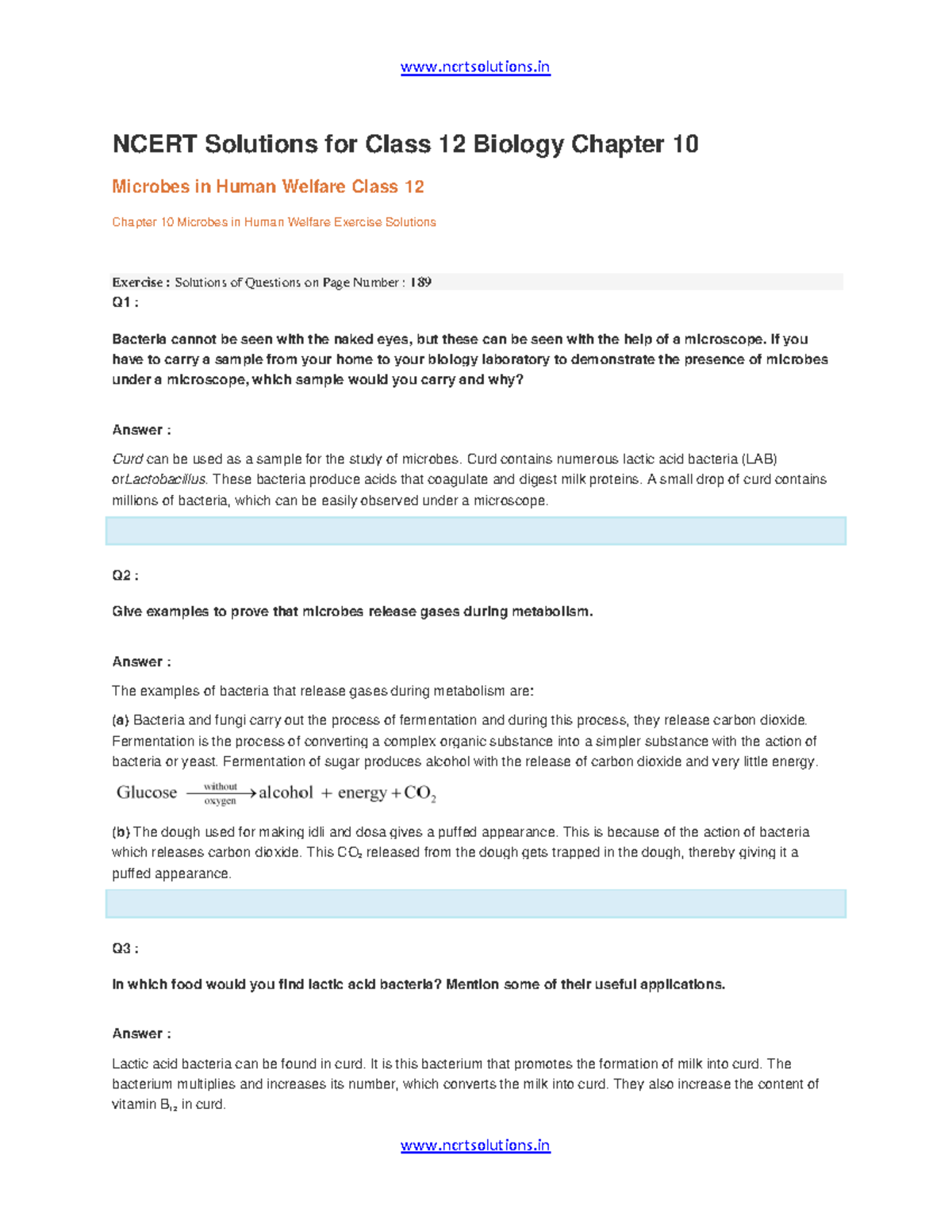 Chapter 10 microbes in human welfare - NCERT Solutions for Class 12 ...