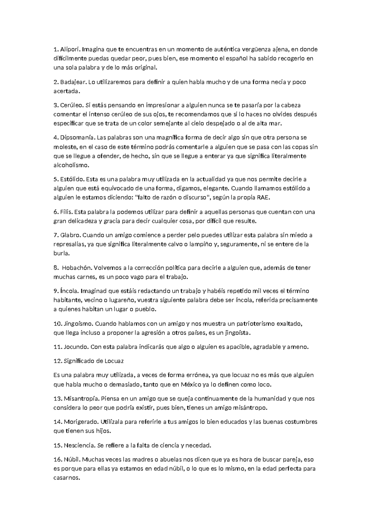 Léxico - fghdfh - Alipori. Imagina que te encuentras en un momento de ...