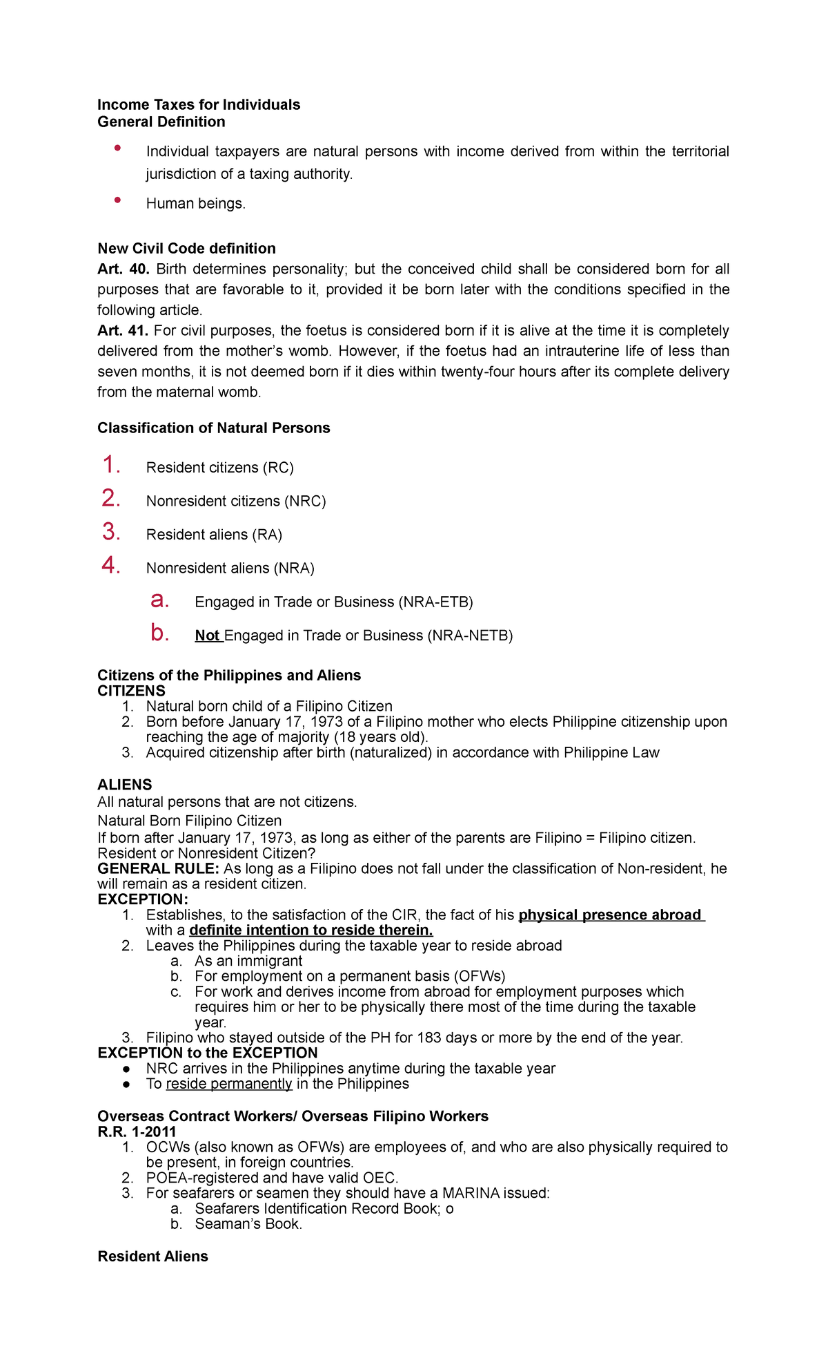 Chapter 2 Income TAX - Lecture notes 1 - Income Taxes for Individuals ...