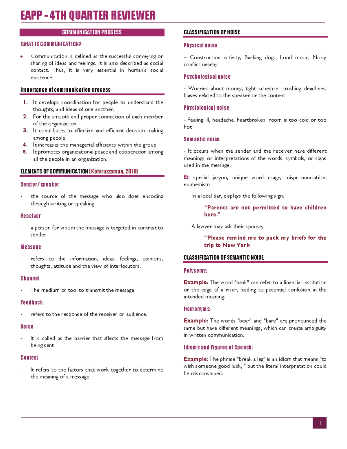 PURC- Prelim 1 - PURCOM REVIEWER - EAPP - 4TH QUARTER REVIEWER ...