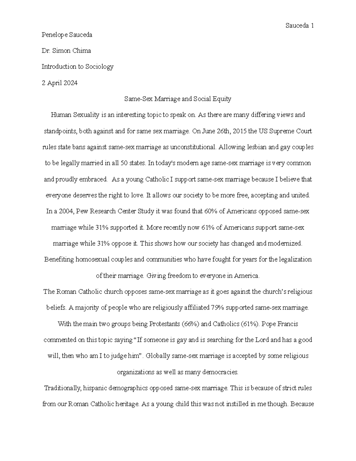 SLO 2 Psychology - Penelope Sauceda Dr. Simon Chima Introduction to ...