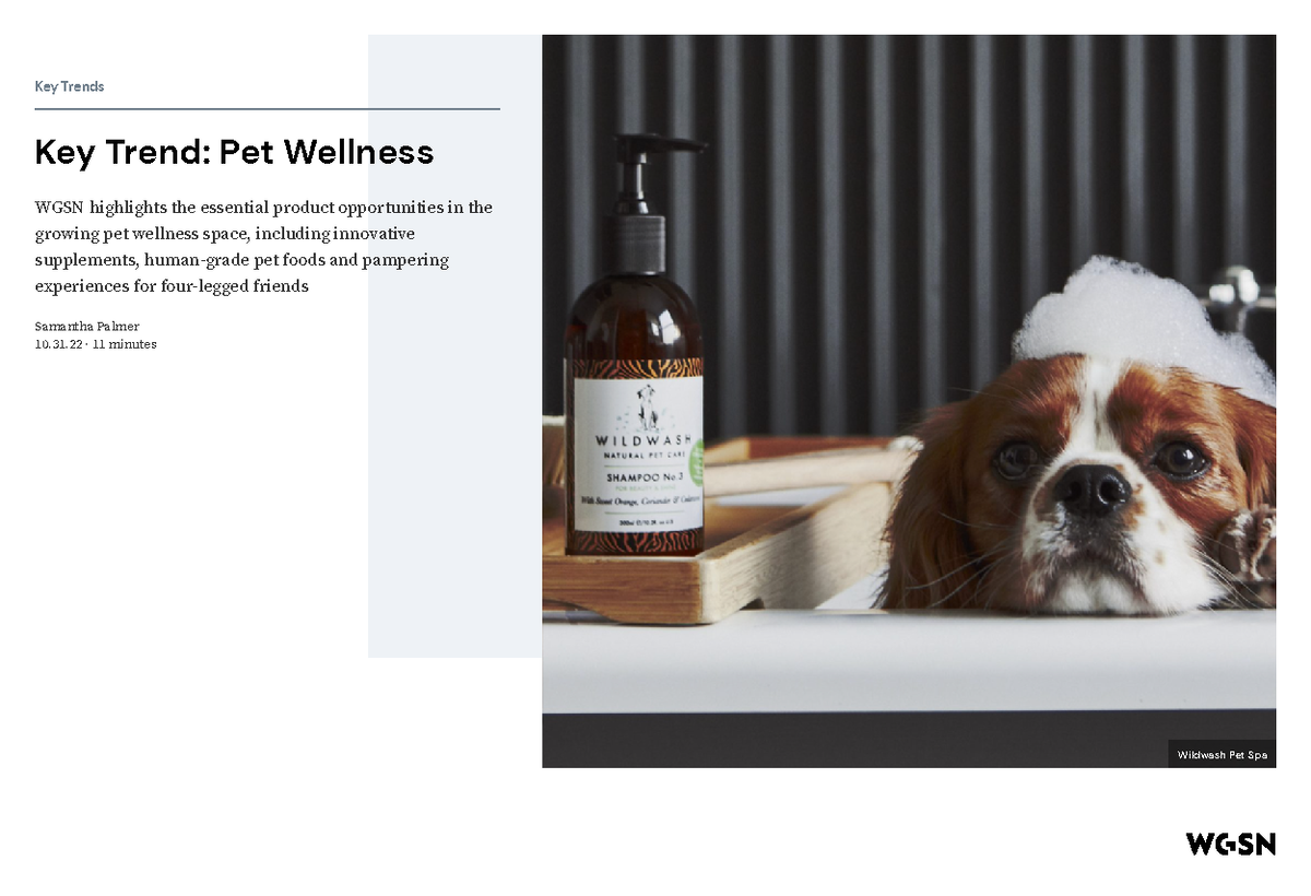 Key Trend Pet Wellness - Key Trends Key Trend: Pet Wellness WGSN ...