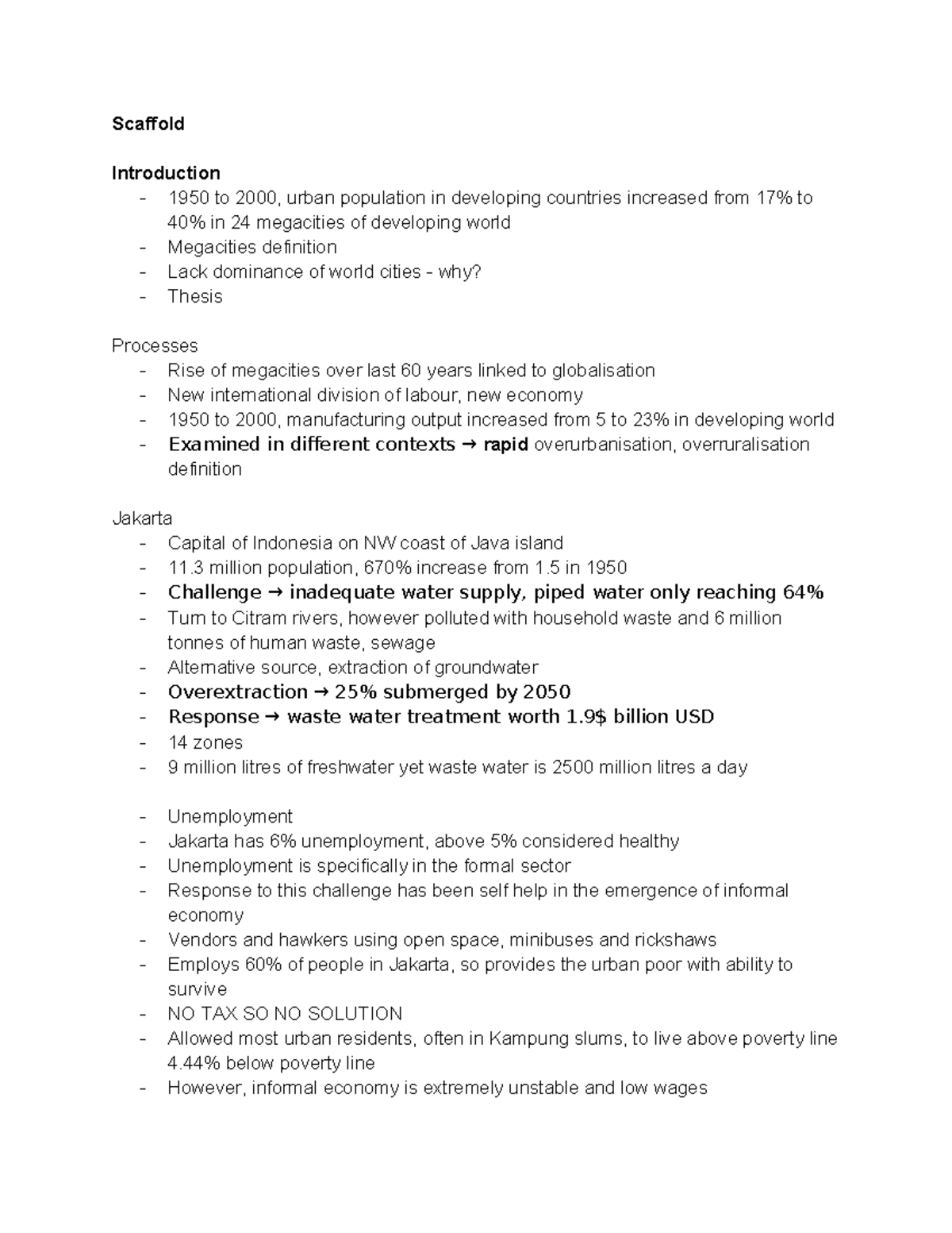 DP3 - Evaluate responses to the challenges of living in mega cities - Scaffold Introduction ...