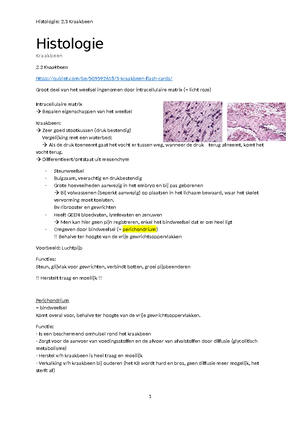 2.2 samenvatting bind-en steunweefsel - 2 Bind- en steunweefsel ...