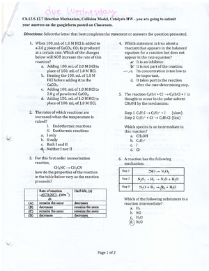 Lab Report 6 Thermo Cobalt - Rachael de Guzman CHE 135 Dr. Grice 24 ...