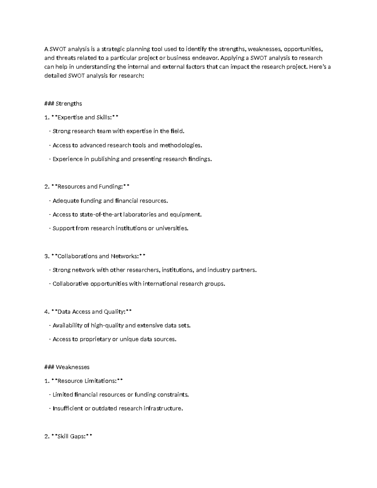 E- Elective - NOTES - A SWOT analysis is a strategic planning tool used ...