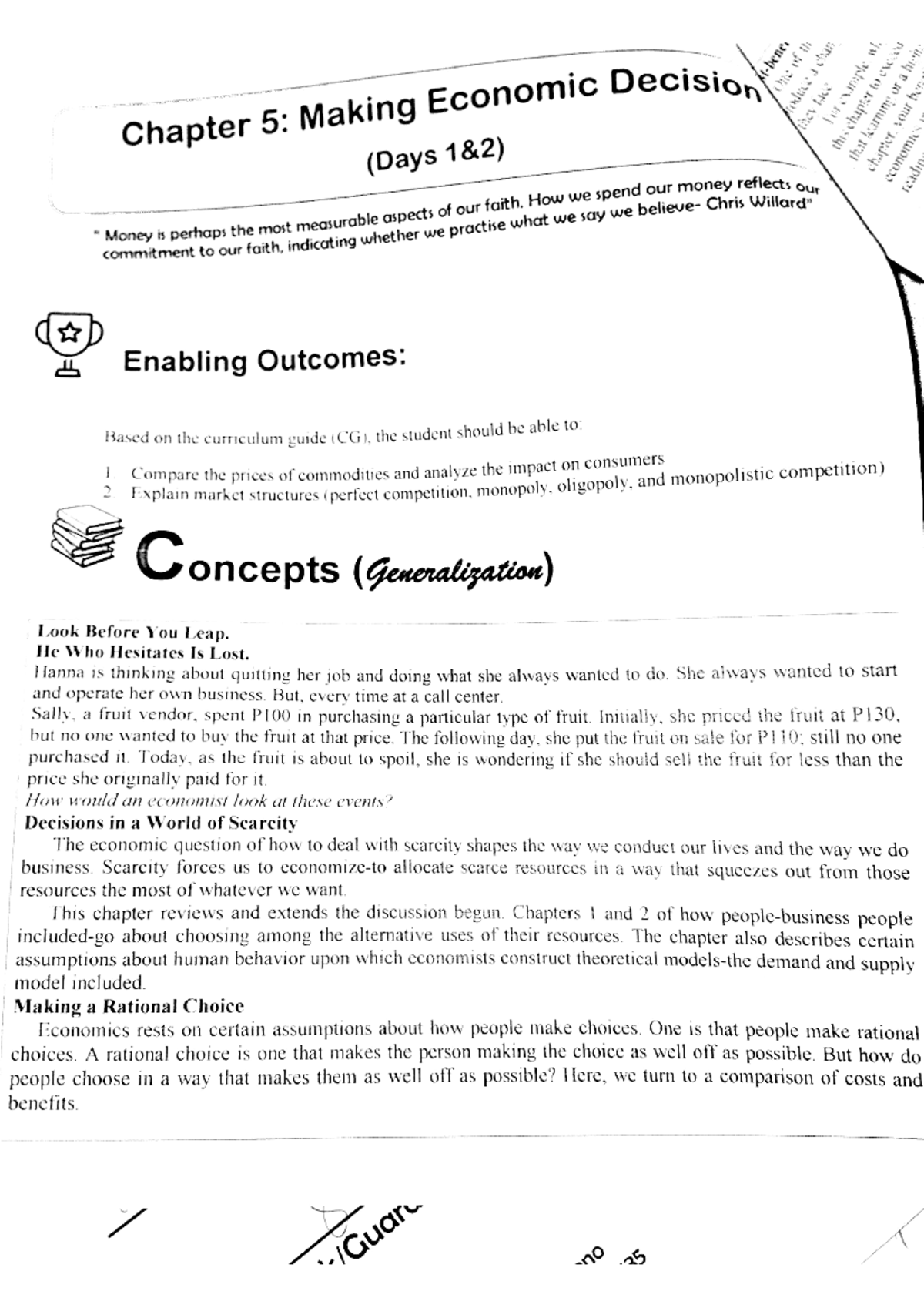 Making economic decision - BS accountancy - Studocu