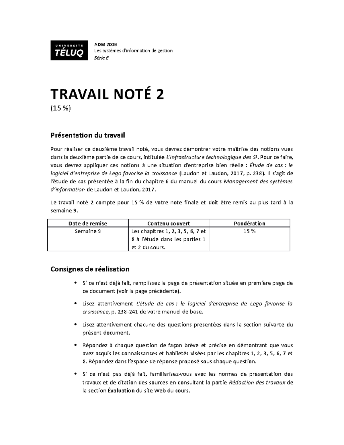ADM2006 TN2 - L’infrastructure technologique des SI - ADM 2006 Les systèmes d'information de ...