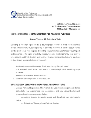 Module 7 2ND SEM AY 2023-2024 - PURPOSIVE COMMUNICATION Module Seven ...