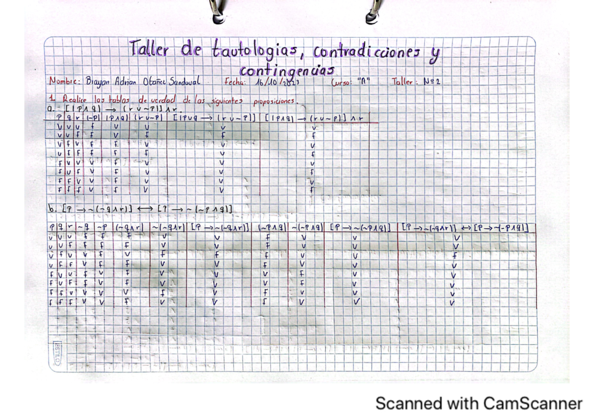 Tablas de verdad - Matematicas - Studocu