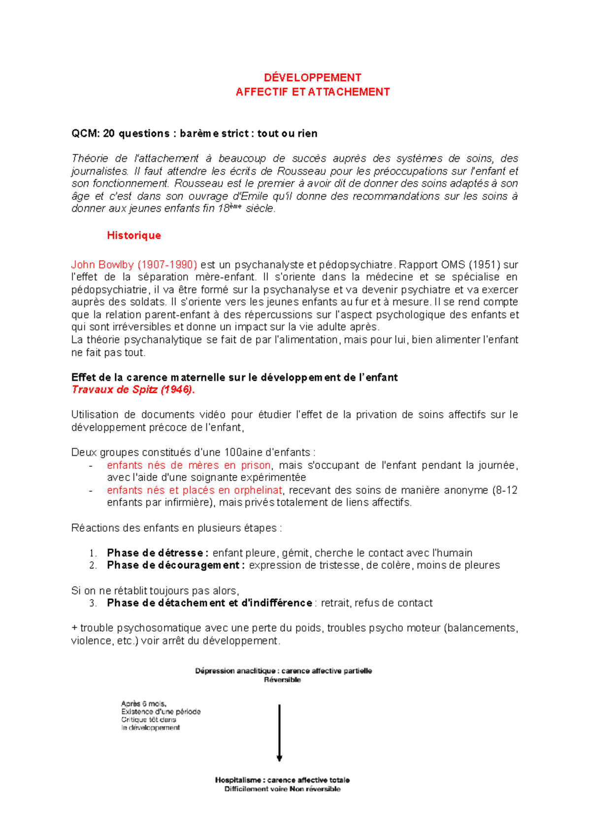 Développement attachement CM - DÉVELOPPEMENT AFFECTIF ET ATTACHEMENT ...