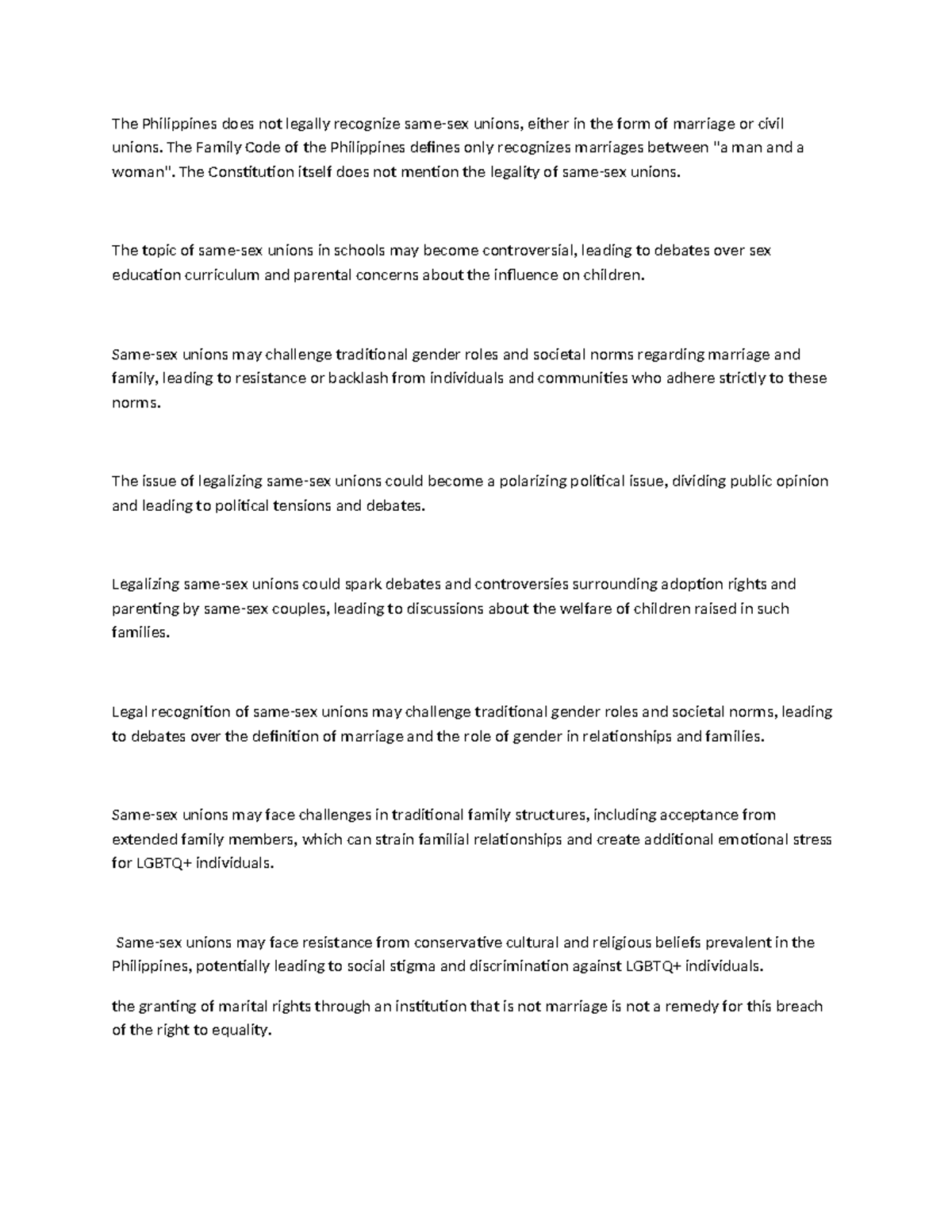 Raw - hshsbs - The Philippines does not legally recognize same-sex ...