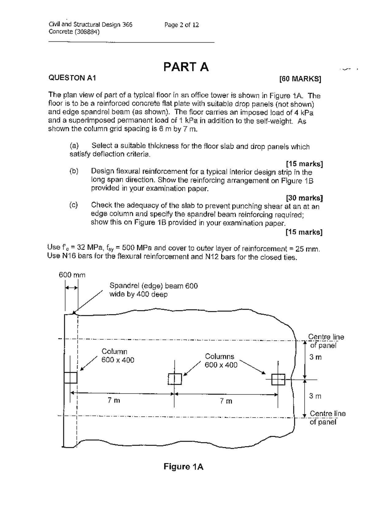 Exam 6 2011, questions and answers - Civil and Structure! Design 366 ...